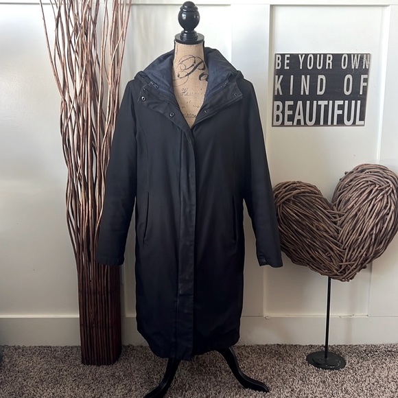 GAP | Jackets & Coats | Gap Black Hooded Raincoat With Removable Lining ...